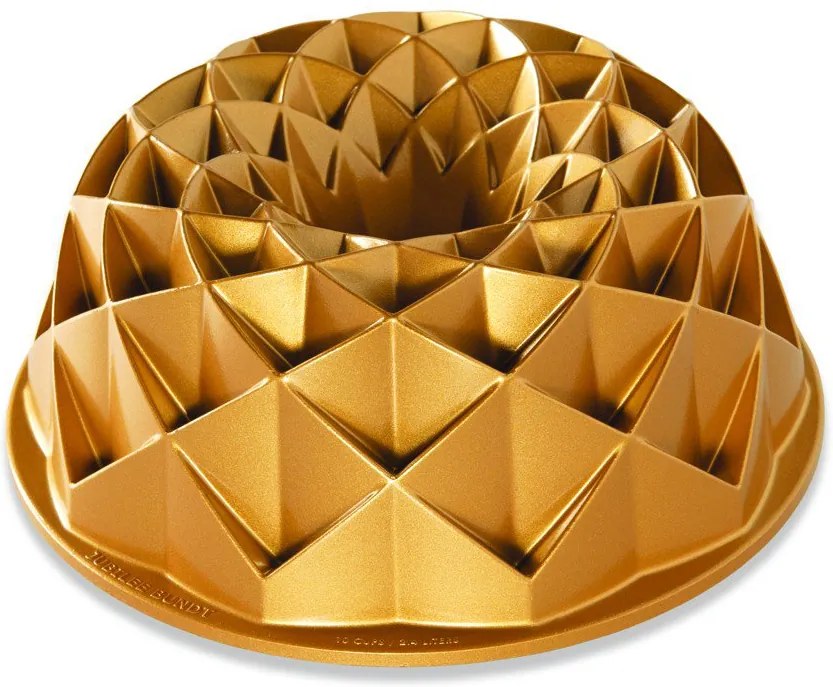 Nordic Ware Forma na bábovku Jubilee, zlatá, 2,3 l
