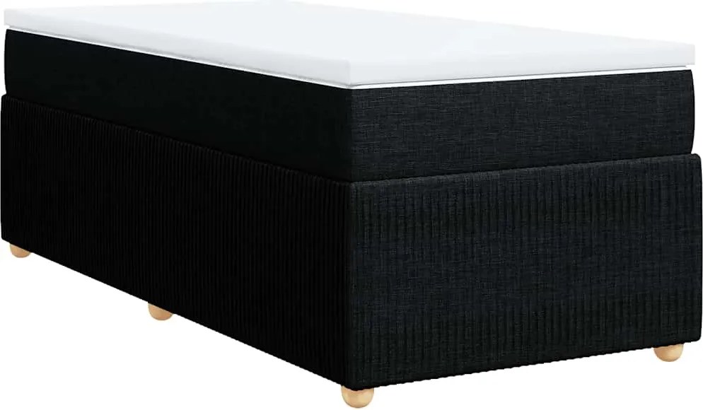Box spring postel s matrací černá 100 x 200 cm textil 3285548