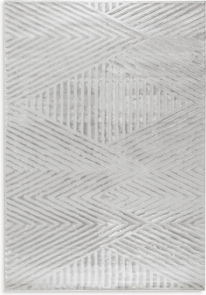 Koberec Nova1, 200x290 cm, stříbrný