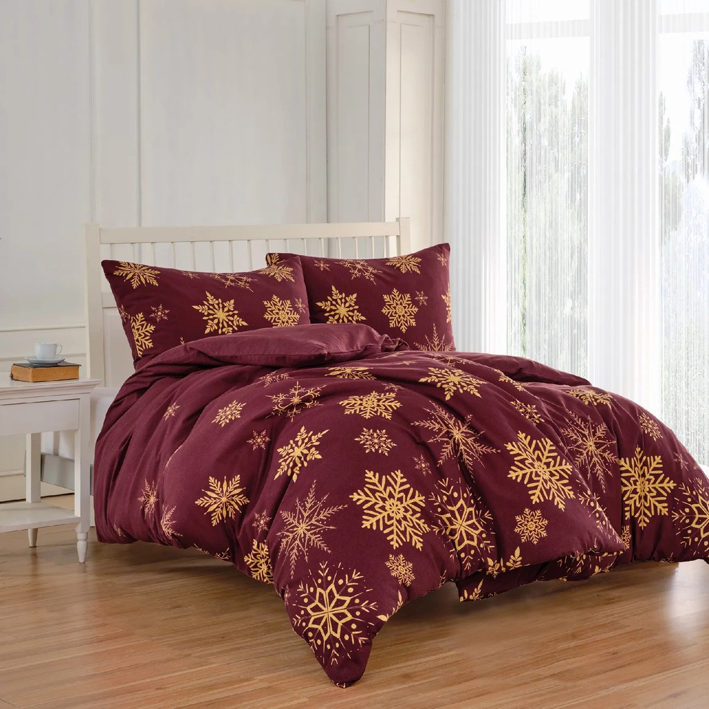 Florella Flanelové povlečení Halley Rot Rozměr: 70x90 + 140x200 cm