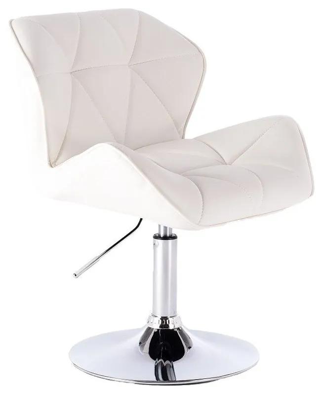 LuxuryForm Židle MILANO na kulaté podstavě bílá