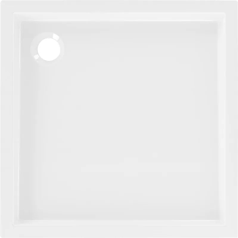 Mexen Flow+, čtvercová sprchová vanička 90 x 90 cm, bílá lesklá, 46S109090H
