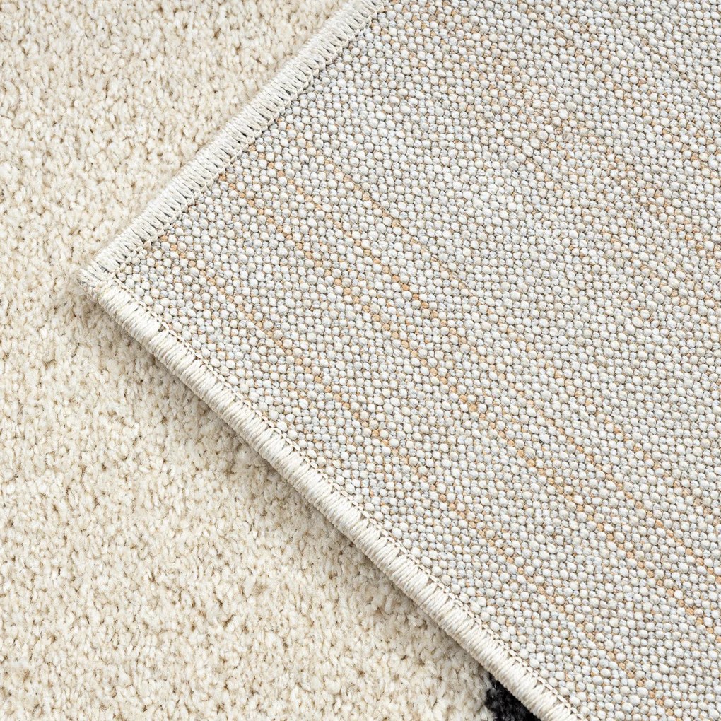 Dywany Łuszczów, Kusový koberec Fusion 8297 cream/dark grey, 200x290, bílá, kancelář