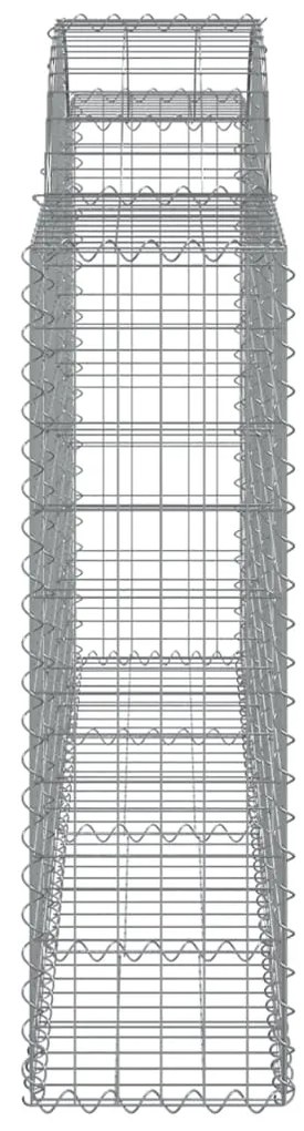 Klenuté gabionové koše 13ks 200x30x100/120cm pozinkované železo,  3146121