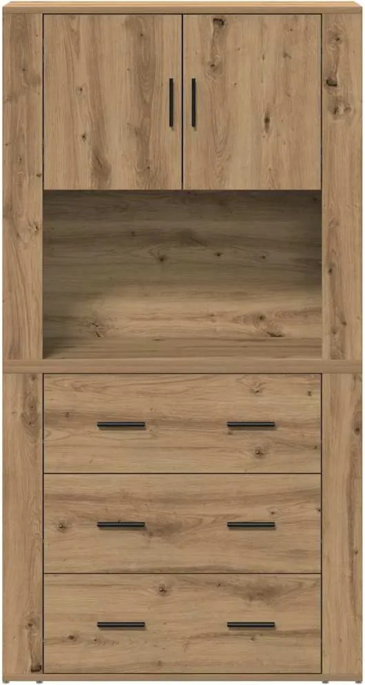 Vysoký bufet Artisanový dub 80 x 33 x 150 cm Kompozitní dřevo 3334344