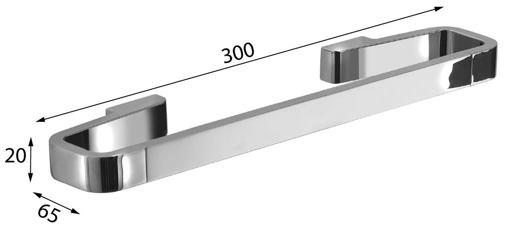Sapho, SAMOA držák ručníků 300x65mm, černá chrom