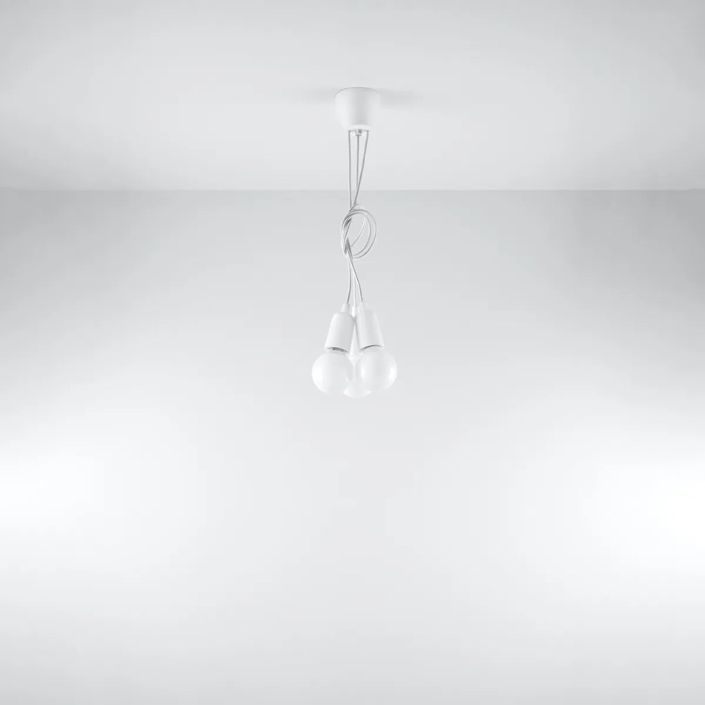 Sollux Lighting Závěsné svítidlo DIEGO 3 bílé