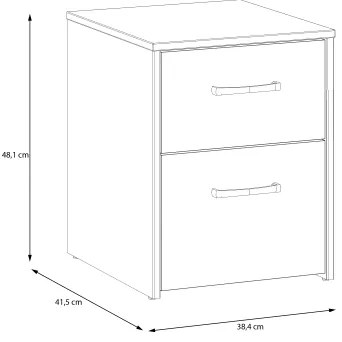 Noční stolek URO dub artisan/bílá