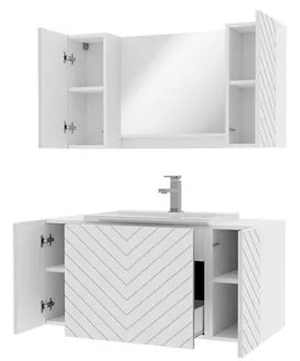 Koupelnový nábytek Najrip VII, Sifon k umyvadlu: ne, Barva dřeva: bílá