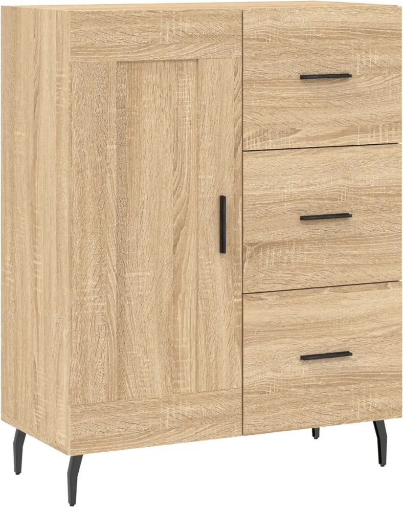 Skříň highboard dub sonoma 69,5 x 34 x 180 cm kompozitní dřevo 3200020