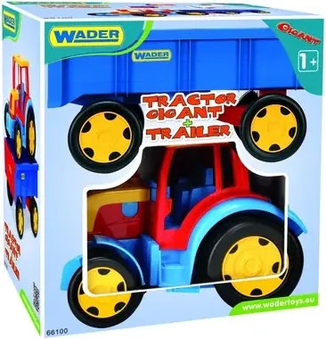WADER Traktor Gigant s vlečkou / Plast / 102 cm / od 3 let