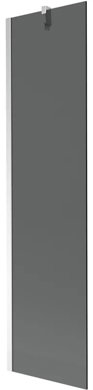 Mexen Next, vanová zástěna 1-křídlová 50 x 150 cm, fixní křídlo, 6 mm šedé sklo, chromový profil, 895-050-000-00-40-01