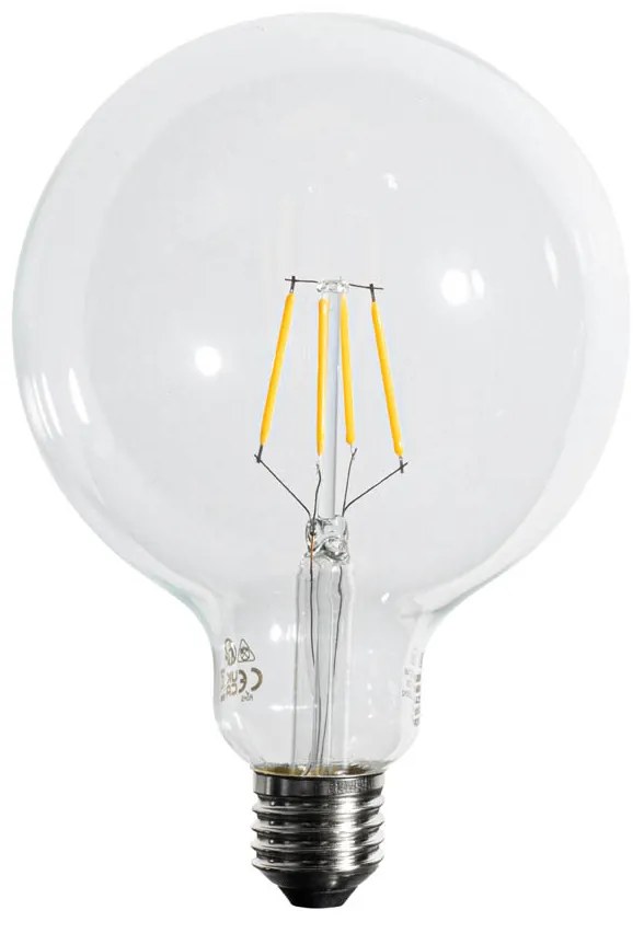 Sada 5x E27 3stupňově stmívatelné LED spirálové vlákno G125 4W 450 lm 2700K