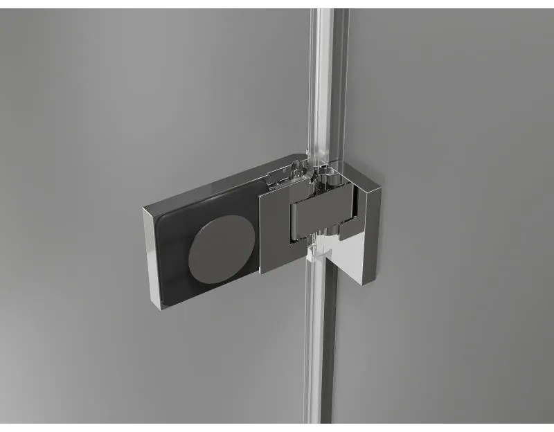 Mexen Lunar-F L skládací sprchový kout pravý 100 x 80 cm, 8mm čiré sklo, chromový profil, 836L-100-080-01-00-P