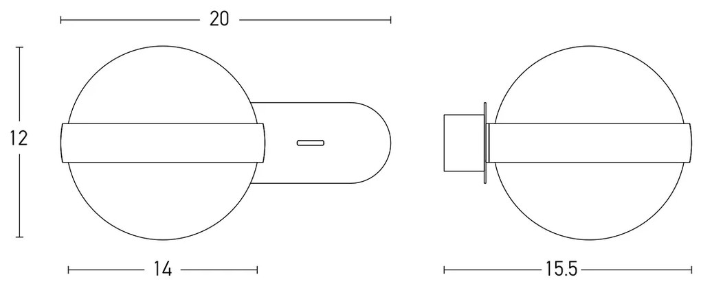 Zambelis 20167 nástěnné LED svítidlo bílé, 5,6W, 3000K, 20cm