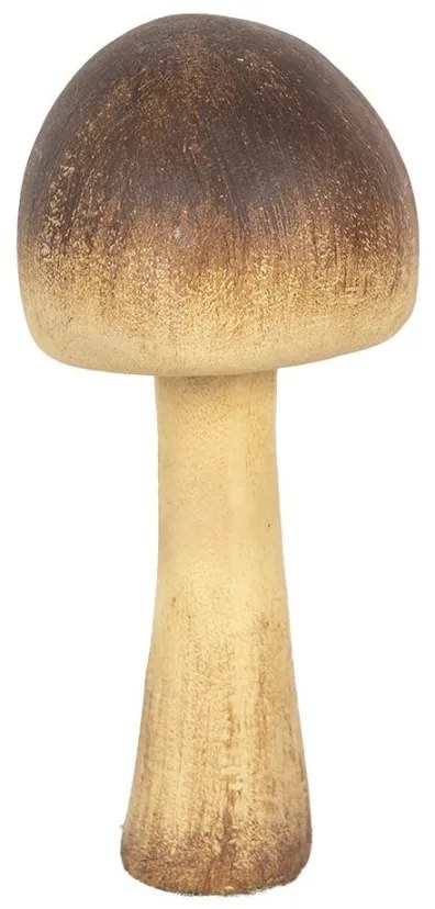 Hnědo-béžová dekorace houba Mushroom - Ø 7*16 cm