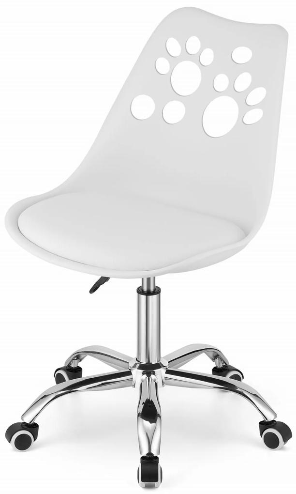 Bílá kancelářská židle PRINT