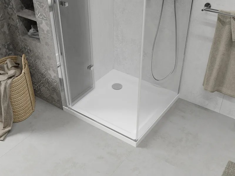 Mexen Lima sprchový kout 90x90cm, 6mm sklo, chromový profil - čiré sklo + Slim sprchová vanička - 856-090-090-00-00-4010