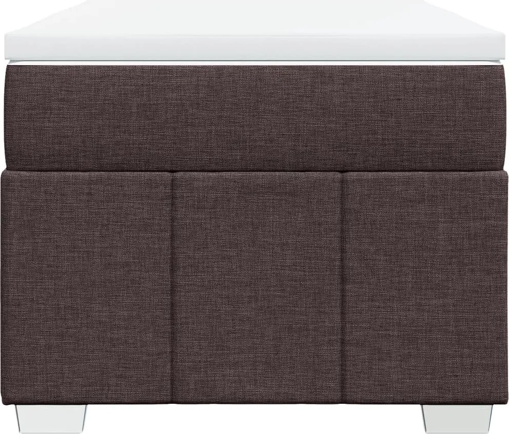 Box spring postel s matrací tmavě hnědá 90x200 cm textil 3285445