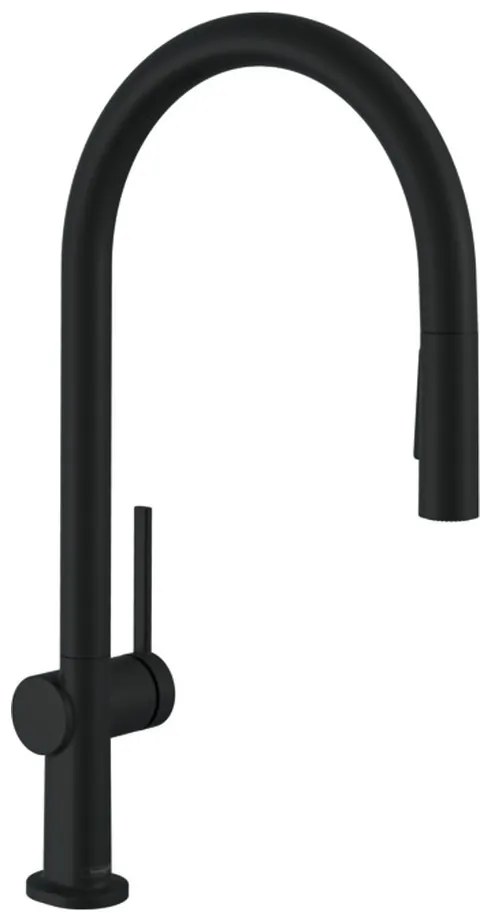 Hansgrohe M54, dřezová baterie Talis s výsuvnou sprškou, černá matná, 72800670