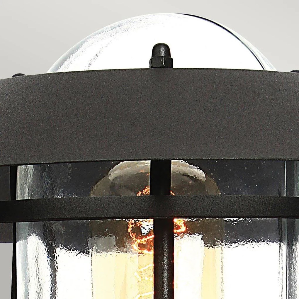 Nízká venkovní lampa s čidlem Elstead HELSINGOR/černá/30 cm