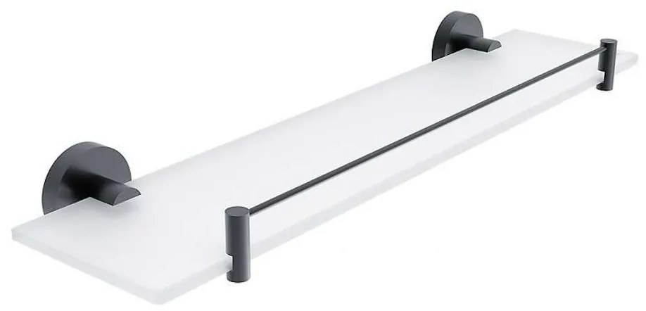 Nimco Unix - Polička, 50 cm, matné sklo/matná černá UNC 13091BX-50-90