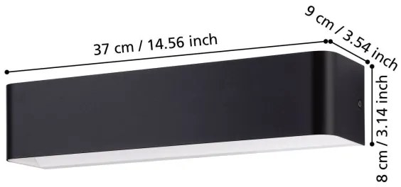 Eglo 901018 - LED Nástěnné svítidlo SANIA LED/12W/230V 3000K černá