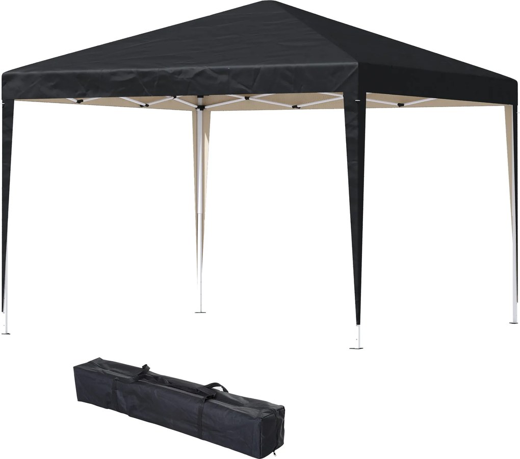 Pavilon Outsunny cca 3x3m, voděodolný stabilní skládací pavilon, zimní ochrana, UV ochrana, skládací party stan s taškou, zahradní pavilon pro kempová