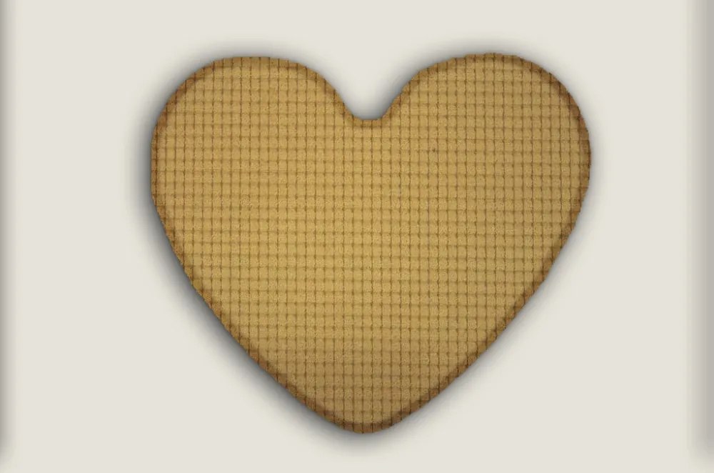 Vopi koberce Kusový koberec Birmingham béžový srdce - 100x120 - srdce cm