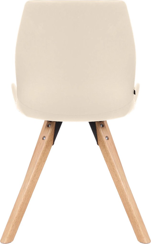 Sada 4 ks židle Luna umělá kůže – krémová