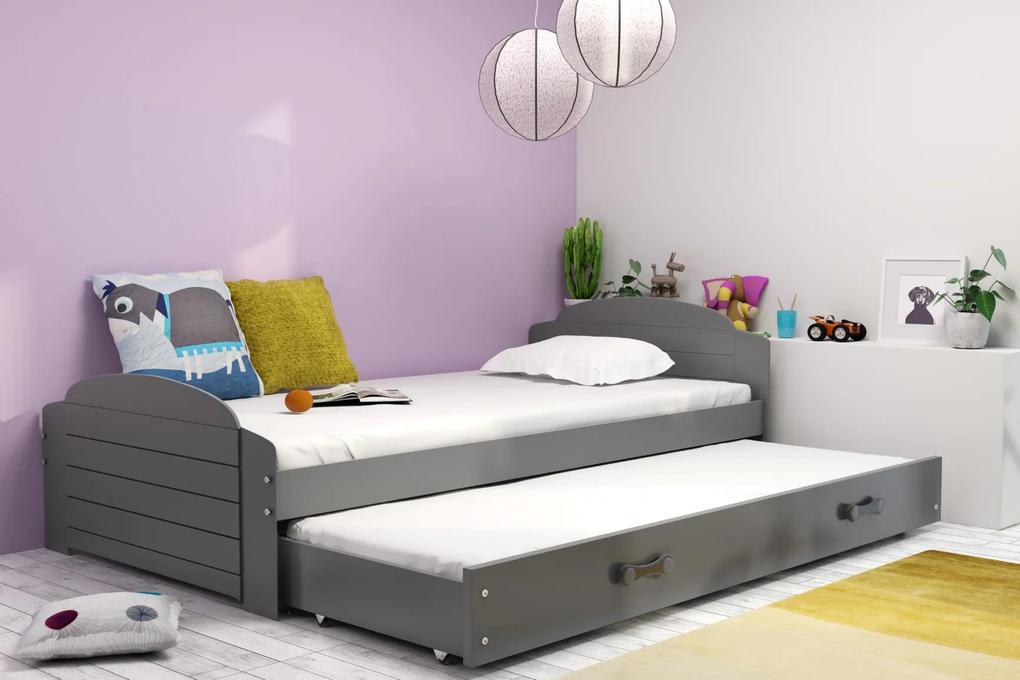 BMS Group Dětská postel s přistýlkou Lili 2 - 200x90 Grafit/grafit
