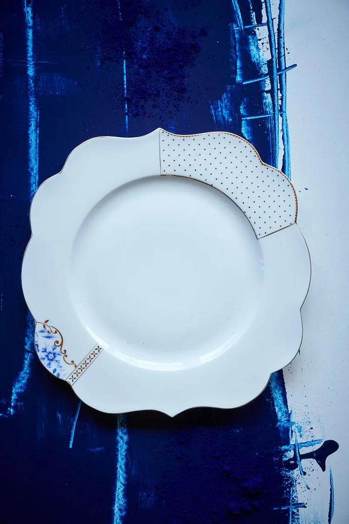 Pip Studio Royal White talíř Ø28cm, bílý (krásný porcelánový talíř)
