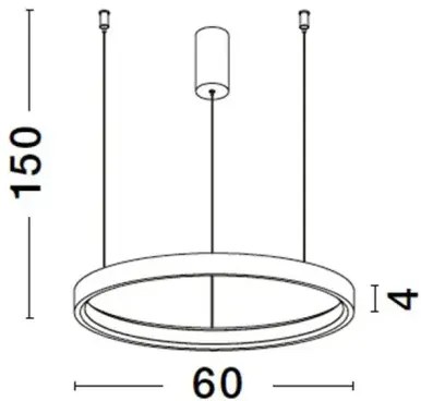 LED lustr Perrine 60 zlaté