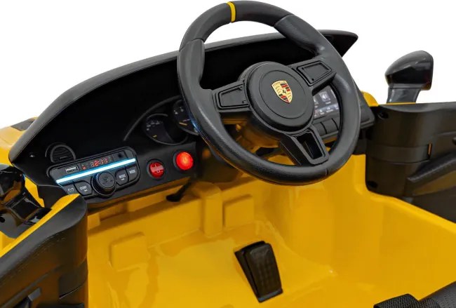 Elektrické autíčko Porsche Spyder RS 718 Lakýr žluté