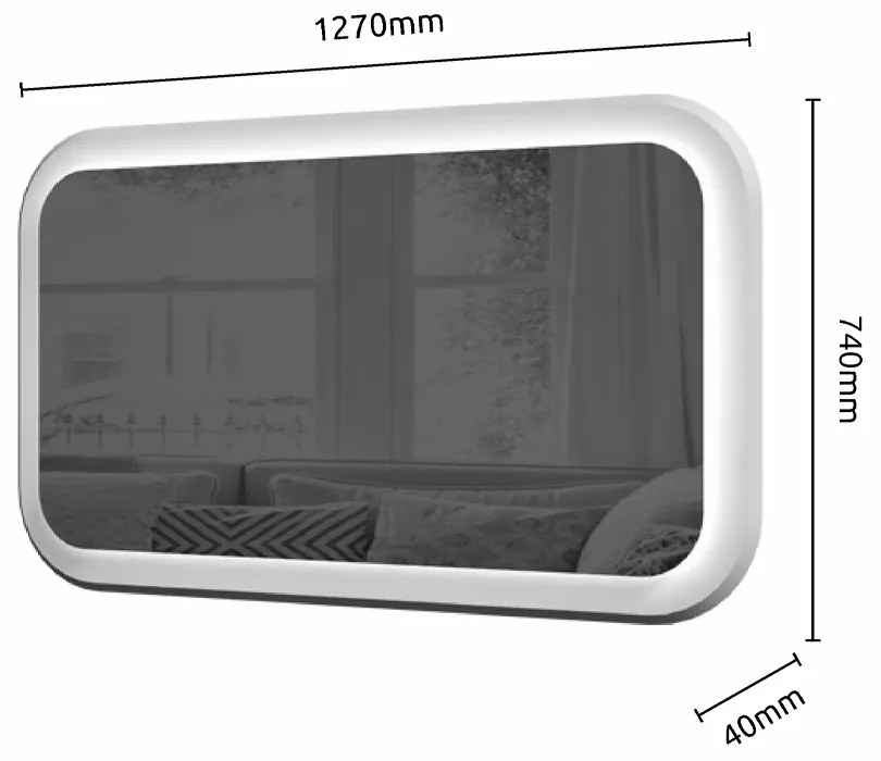 Zrcadlo GALET - OG/GT - Bílá lak mat