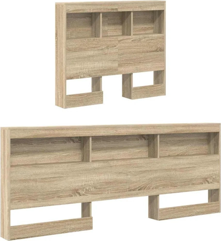 Knihovna postel s čelo Sonoma dub 75 x 190 cm Kompozitní dřevo 3335755