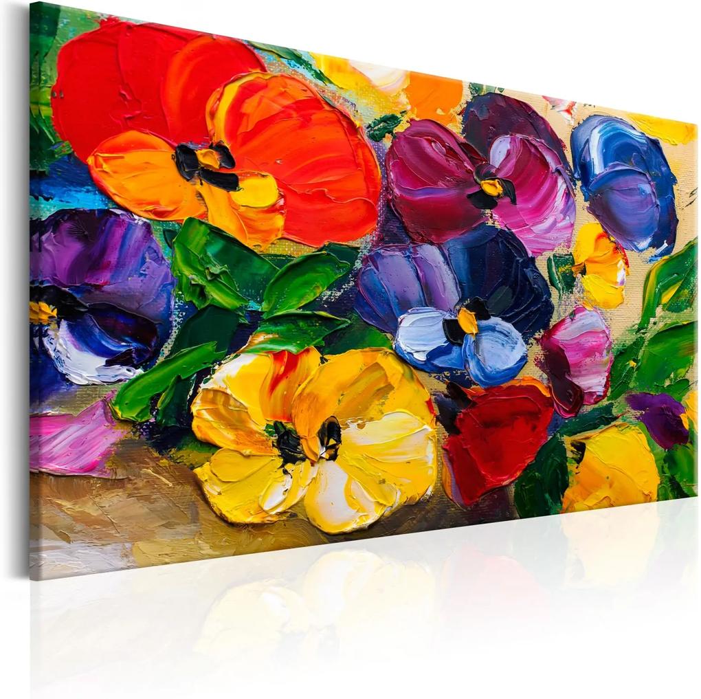 Obraz - Spring Pansies 120x80