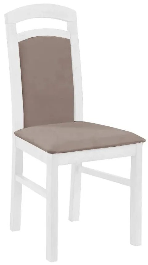 Jídelní židle PORTO | masiv | VÝBĚR TKANIN | bílá