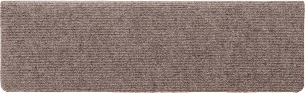 Schodové rohože samolepicí 10 ks 65 x 21 x 4 cm světle hnědé s obdélníkovým okrajem 149723