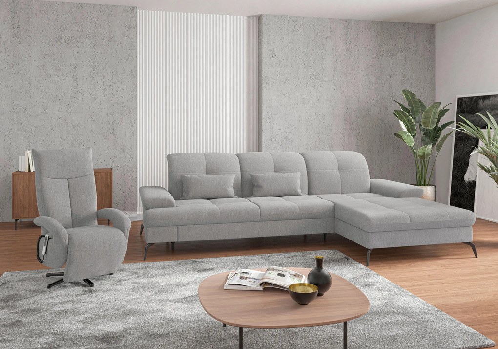 XXXLutz ROHOVÁ SEDAČKA, textil, světle šedá Sit & More - Sedací soupravy - 000144009903