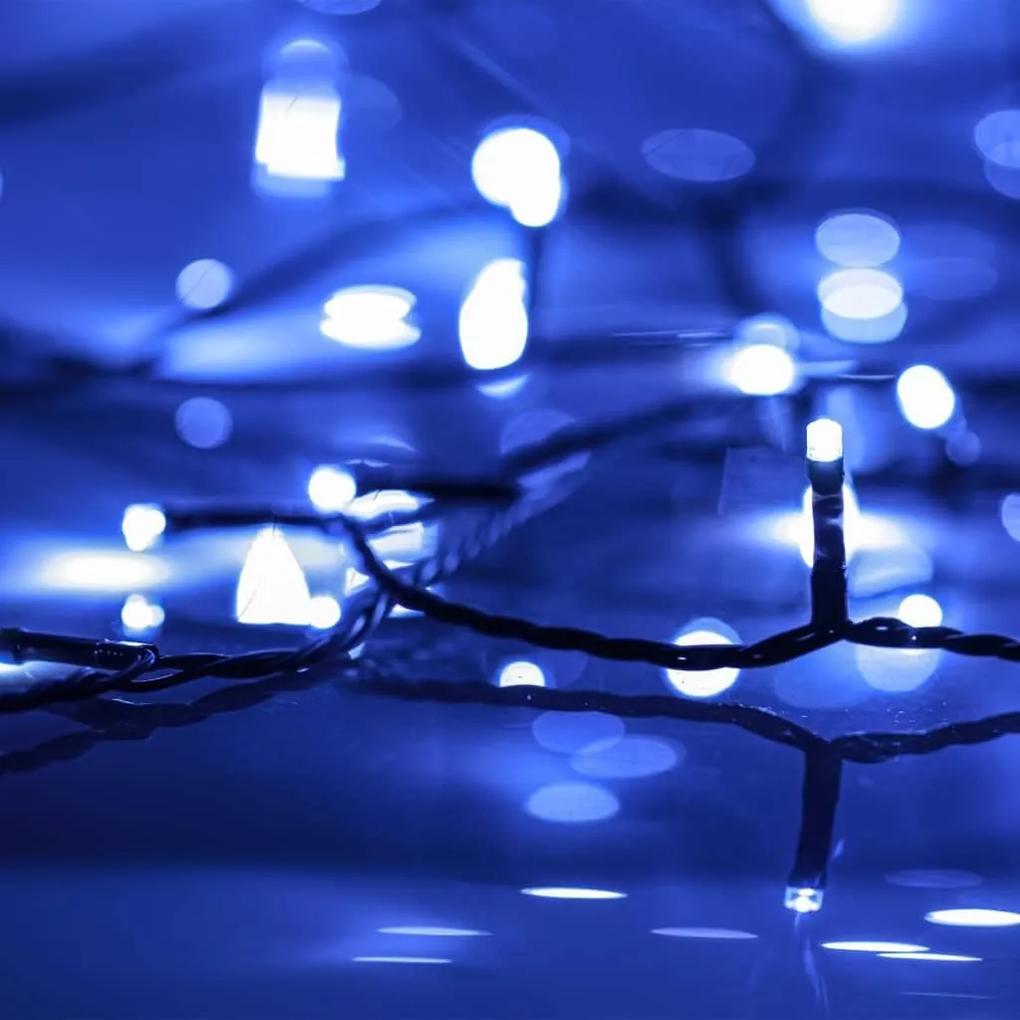 Venkovní LED vánoční řetěz - modrá, 50m, 500 LED