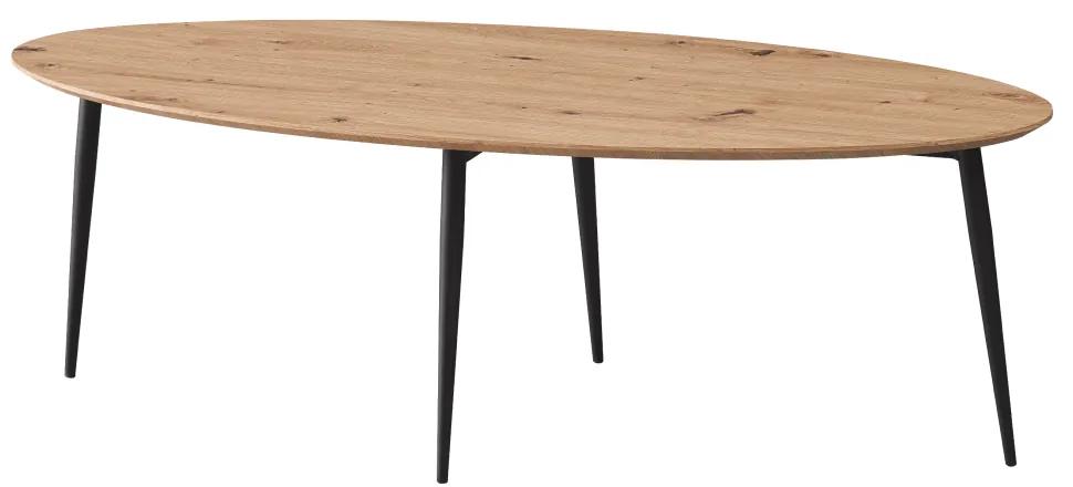 Konferenční stolek, dub artisan/černá, SANAM