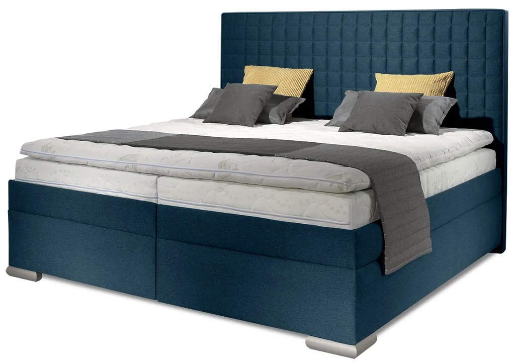 New Design Rialto Boxspring 180x200cm modrá