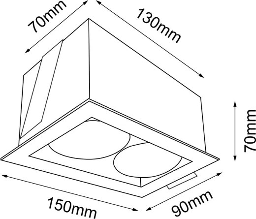 Brosline 3035 - Podhledové svítidlo CAGE 2xGU10/10W/230V bílá