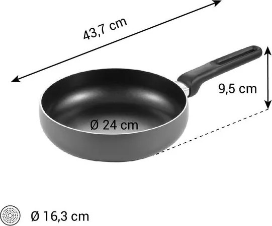 TESCOMA Pánev hluboká zaoblená BRAVA ø 24 cm