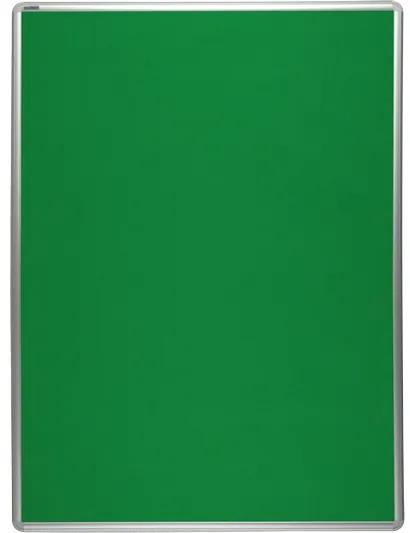 Textilní nástěnka ekoTAB v hliníkovém rámu, 2000 x 1200 mm, zelená