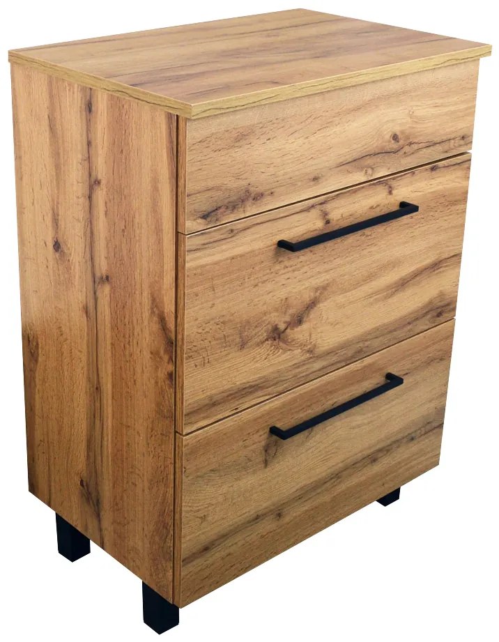 Comodo Koupelnová skříňka pod deskové umyvadlo Solero OW 60-HD, dub wotan
