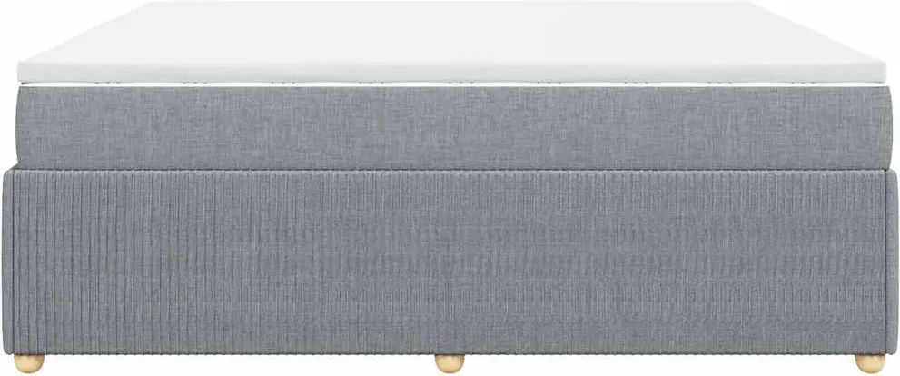 Box spring postel s matrací světle šedá 180 x 200 cm textil 3285588