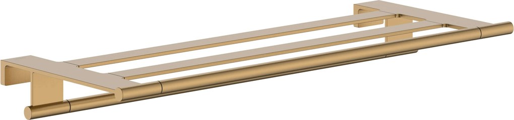 Hansgrohe AddStoris S - Polička s držákem ručníku, délka 66 cm, kartáčovaný bronz 41781140