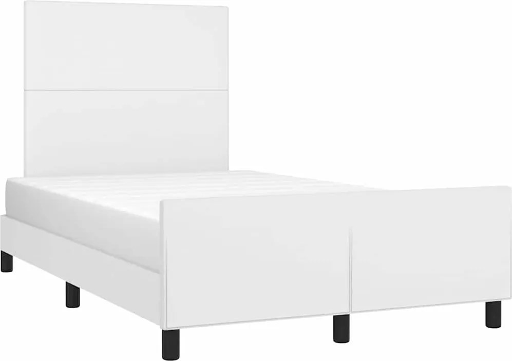 Rám postele s čelem bílý 120x200 cm umělá kůže 3125440